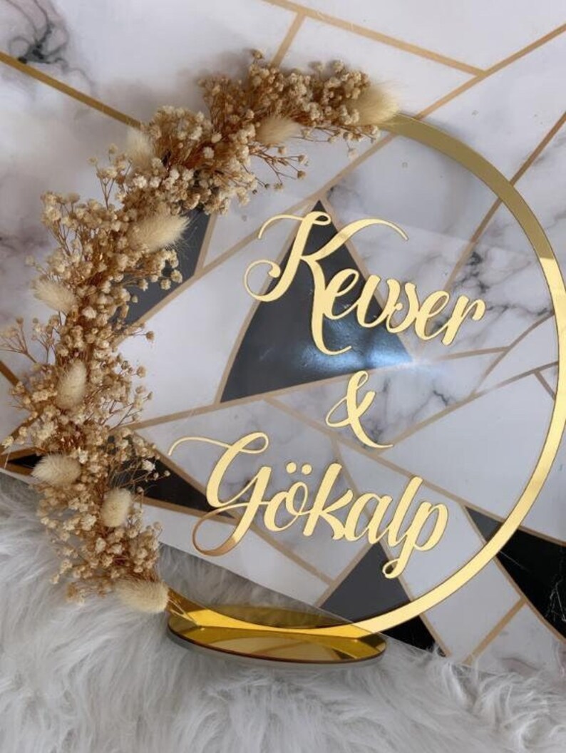 Acrylic Flowered and Personalized Table Decor - Etsy