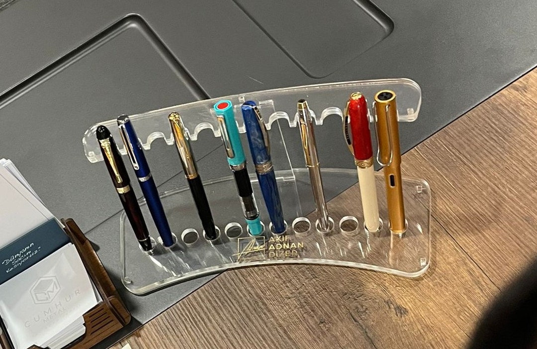 Personalized Clear Acrylic Pen Holder - Personalize Your Workspace With ...