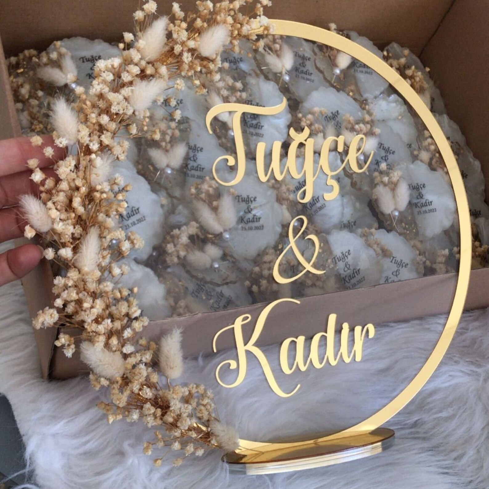 Acrylic Flowered and Personalized Table Decor - Etsy