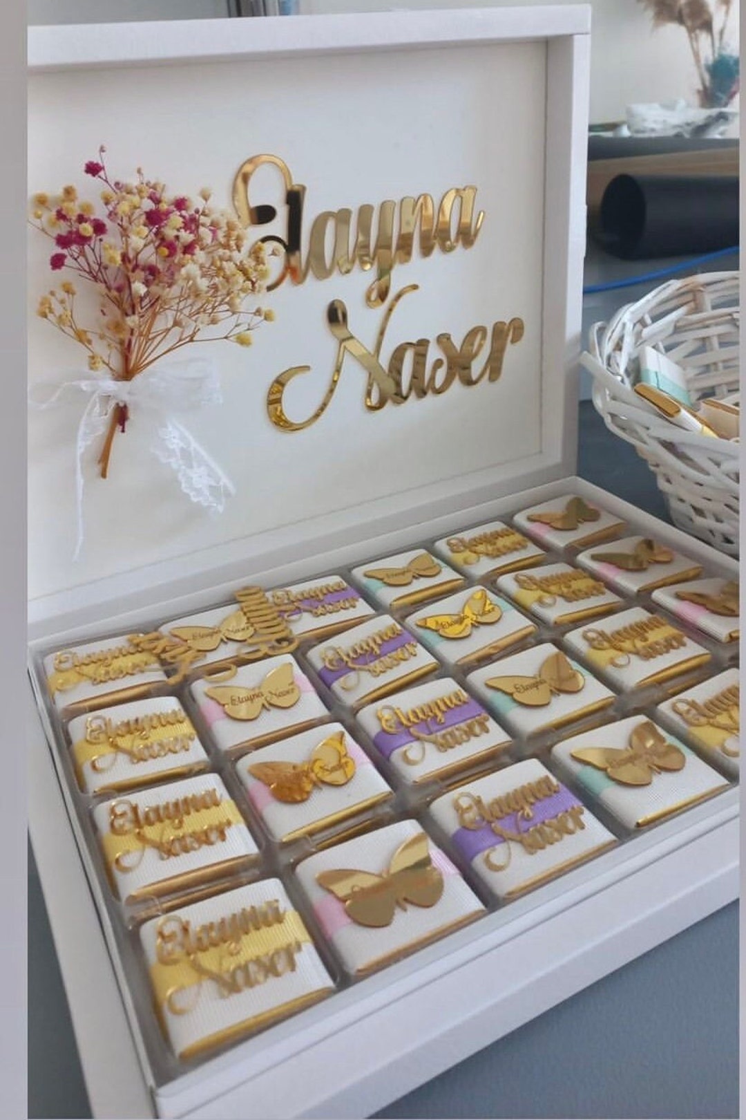 Personalized Chocolate Box, Personalized Wedding Gift Box, Baby Shower ...