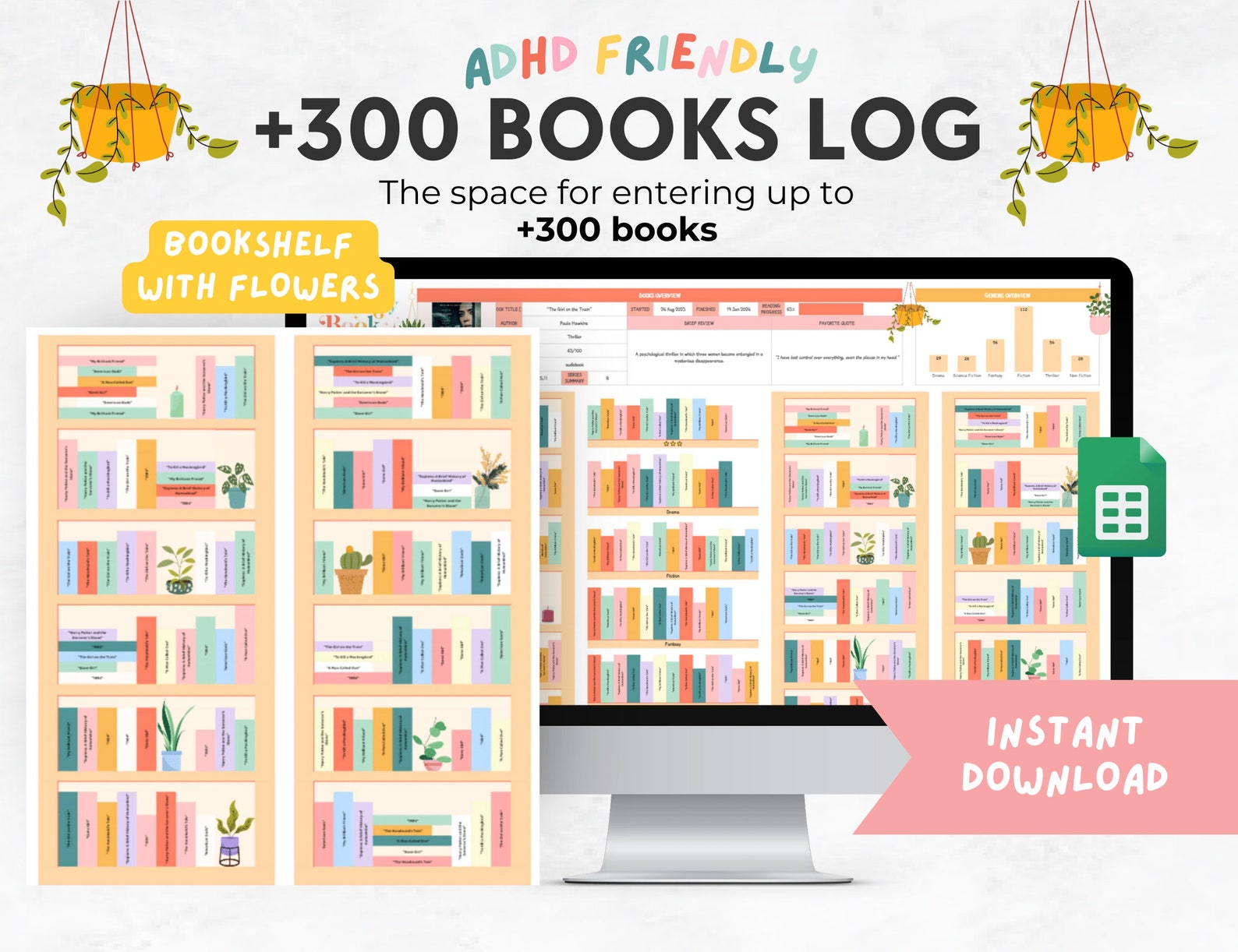 Book Tracker Spreadsheet Template | Book Review | Ultimate Reading ...