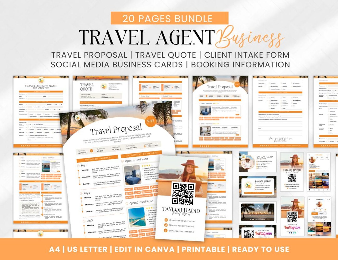 Travel Agent Forms Bundle, Travel Business Forms, Travel Inquiry ...