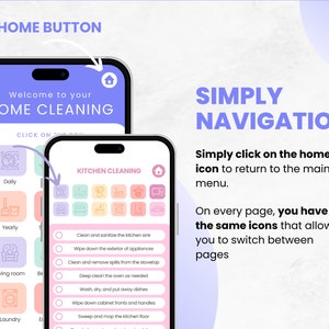 Digital Cleaning Schedule: Interactive Household Planner (canva, PDF ...