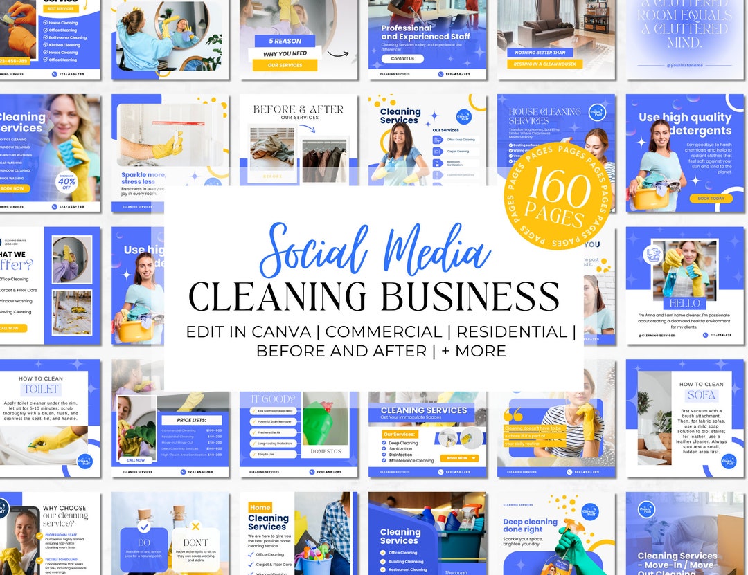 Cleaning Services Instagram Templates | Cleaning Business Instagram ...