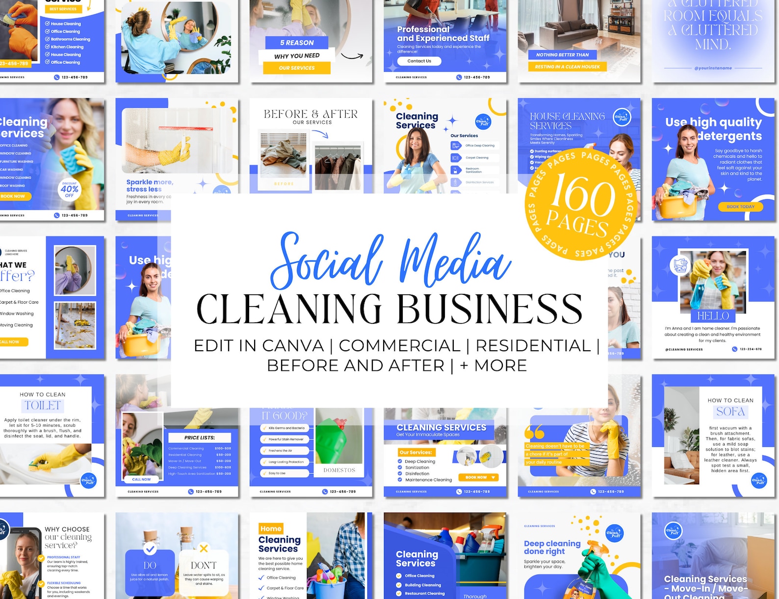 Cleaning Services Instagram Templates Cleaning Business Instagram Post ...