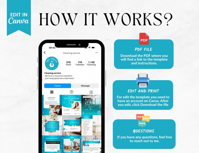 Cleaning Business Instagram Templates: 100+ Canva Posts & Highlights ...
