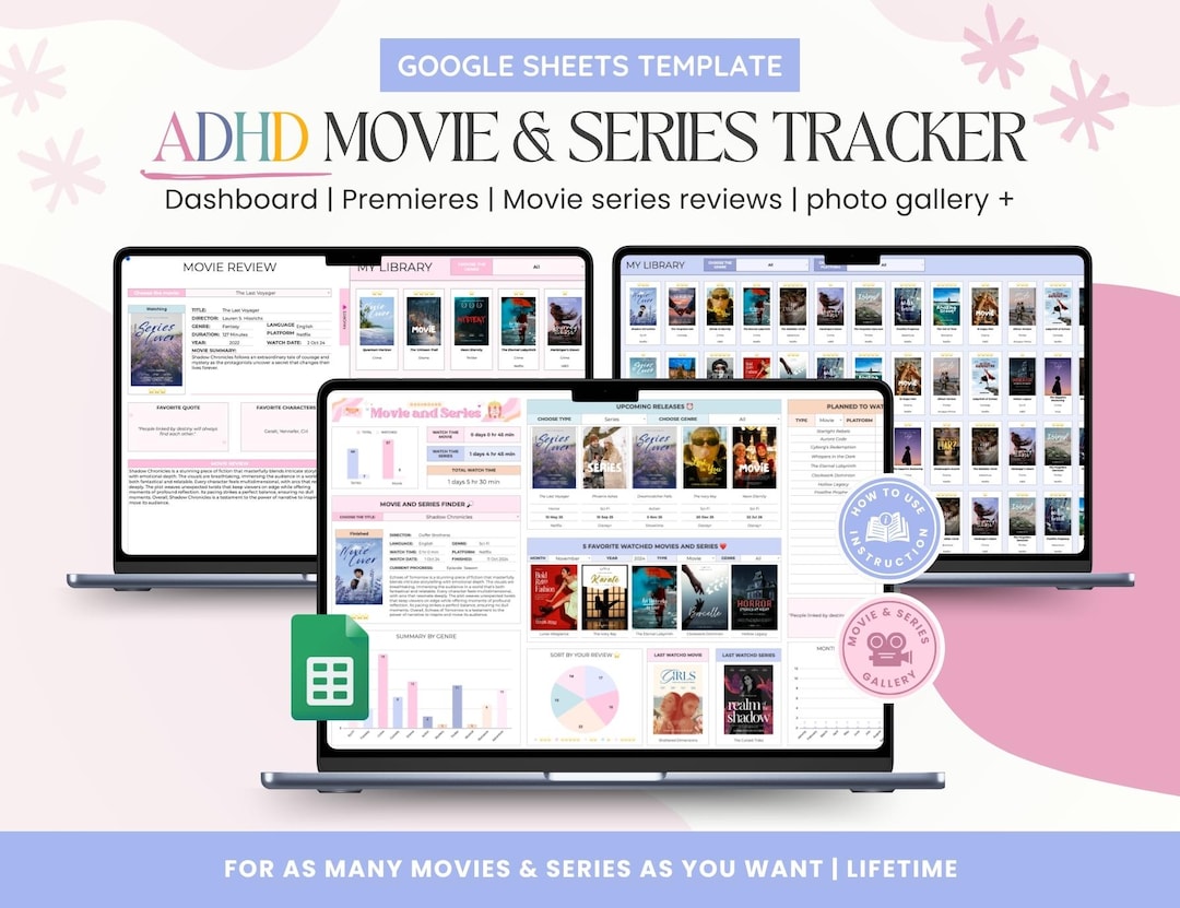 ADHD Series, Movies & Videos Tracker With Gallery, Series Planner With ...
