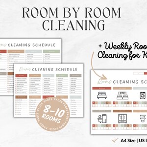 ADHD Cleaning Checklist Bundle: Editable Chore Charts (digital Download ...