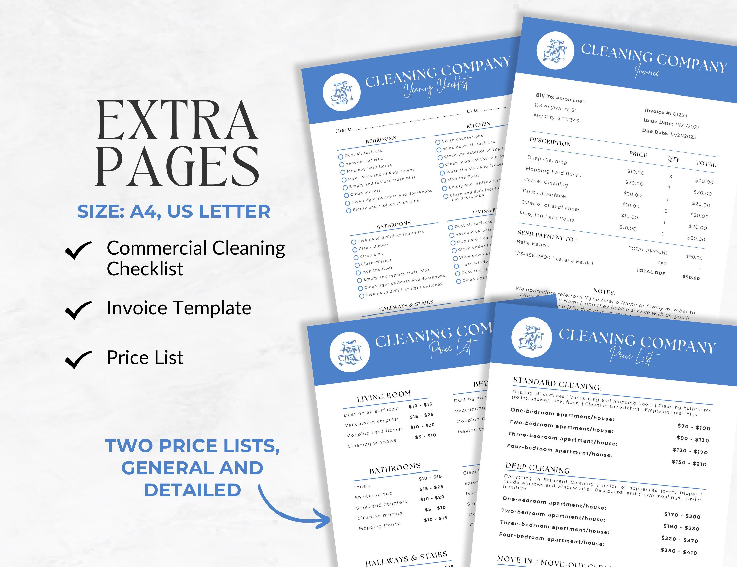 Cleaning Service Forms Bundle Cleaning Intake Form Cleaning Company ...