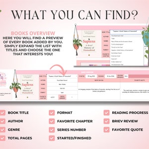 Reading Tracker, Spreadsheet Template, Book Tracker Spreadsheet ...