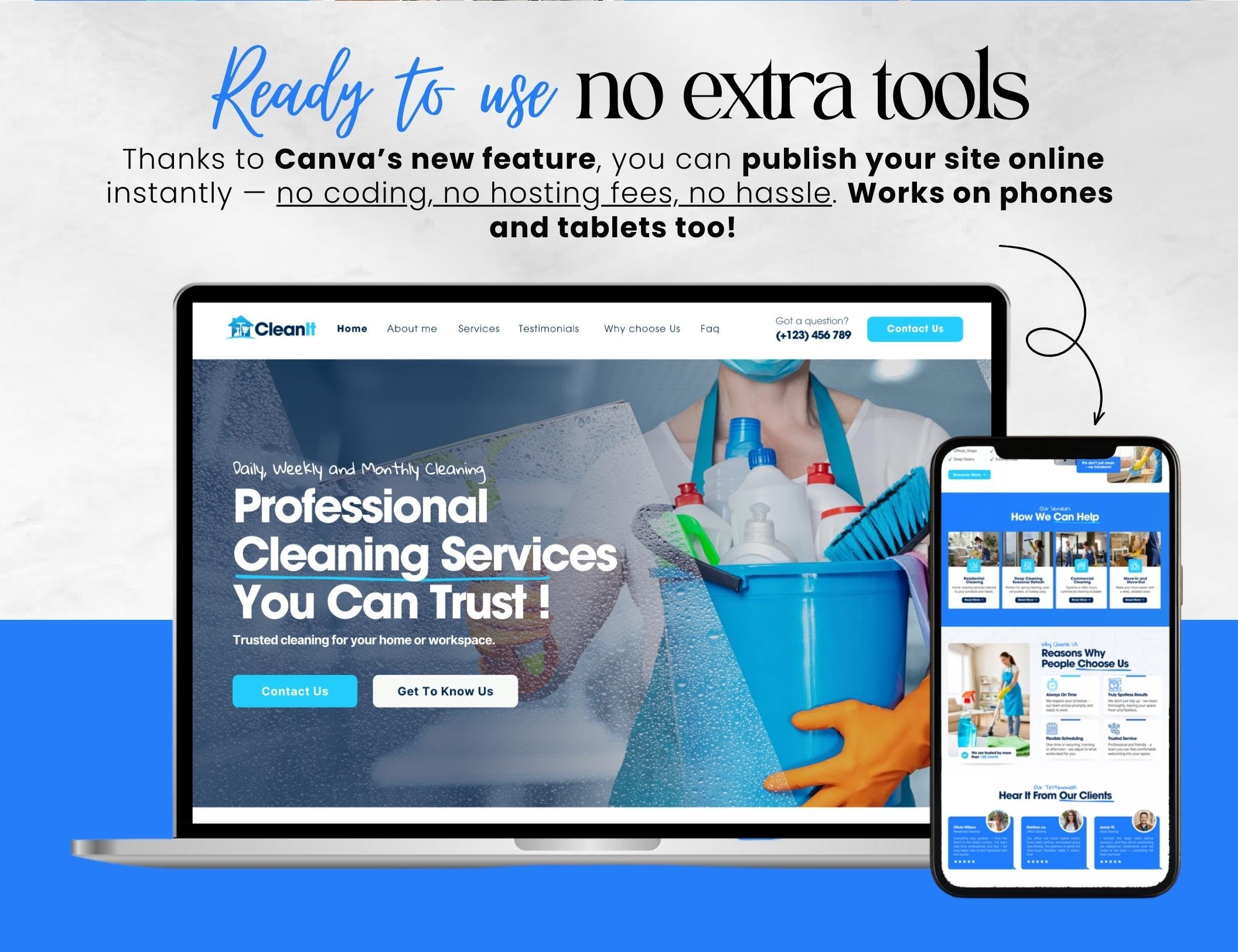 Cleaning Service Website Template, Cleaning Business, Professional ...
