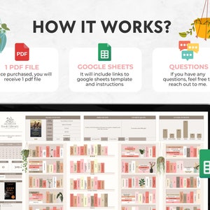 Book Tracker Google Sheets | Digital Book Journal | Book Review ...