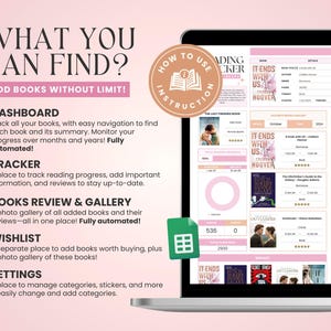 Book Tracker & Reading List on Google Sheets, Personal Digital Library ...