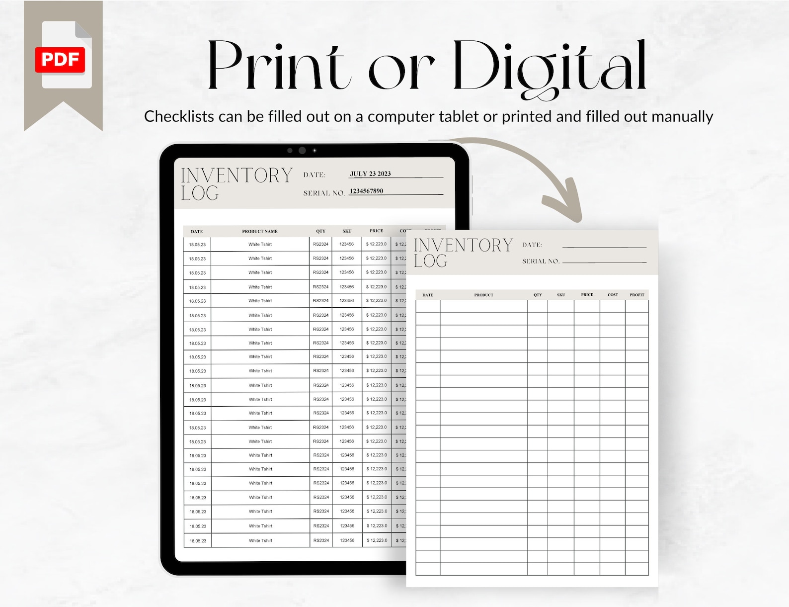 Track Inventory for Small Business, Inventory Tracker, Inventory Log ...