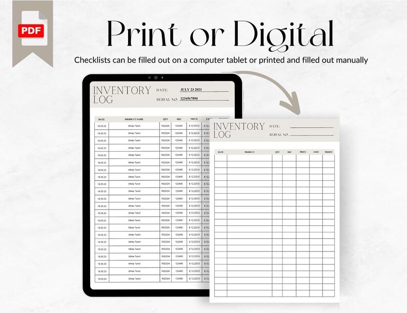 Track Inventory for Small Business, Inventory Tracker, Inventory Log ...