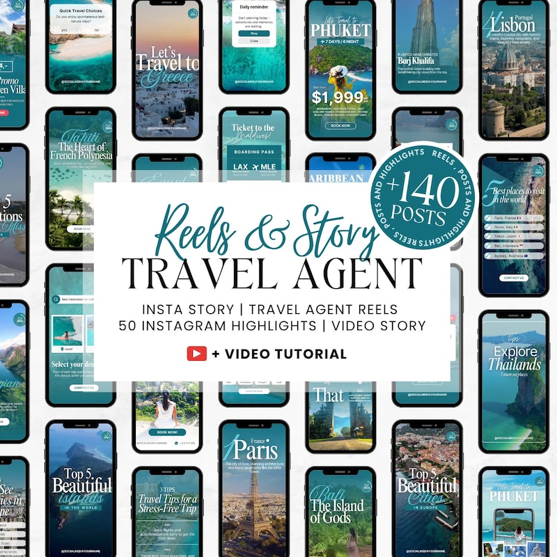 Travel Woman Social Media - Etsy