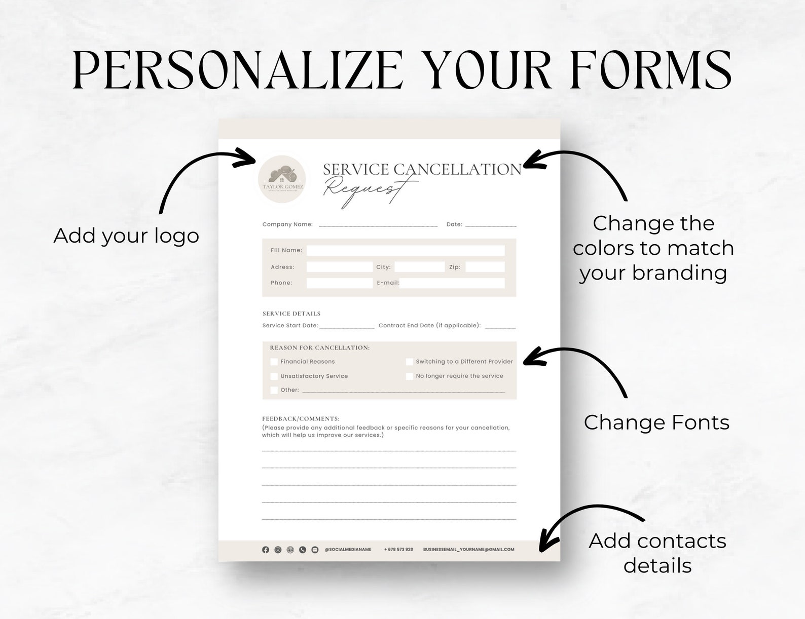 Cleaning Business Forms Bundle, Editable Cleaning Contract, Cleaning ...