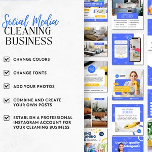 Cleaning Services Instagram Templates | Cleaning Business Instagram ...