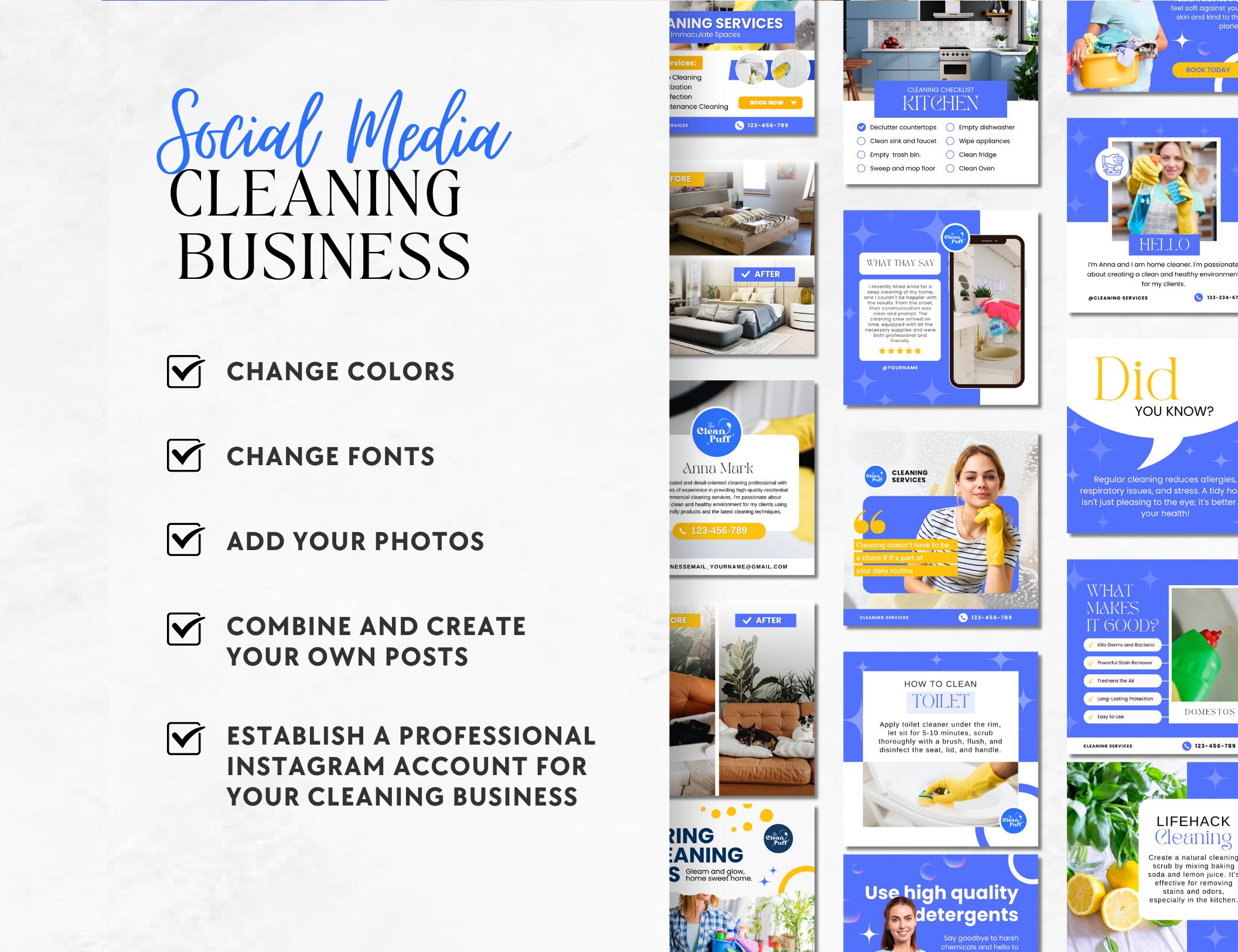 Cleaning Services Instagram Templates Cleaning Business Instagram Post ...