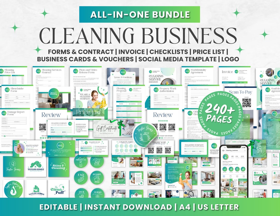 Cleaning Service Bundle, Cleaning Business Bundle, Cleaning Service ...