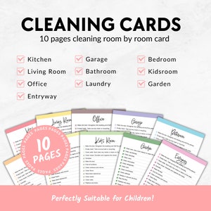 Home Cleaning Schedule Bundle | ADHD Cleaning Checklist | Household ...
