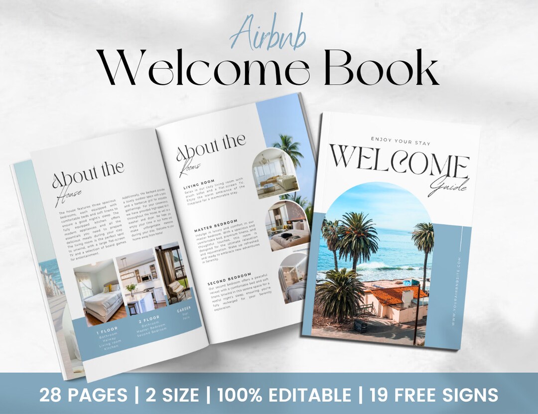 Airbnb Welcome Book Editable Airbnb Template Airbnb Host Bundle ...
