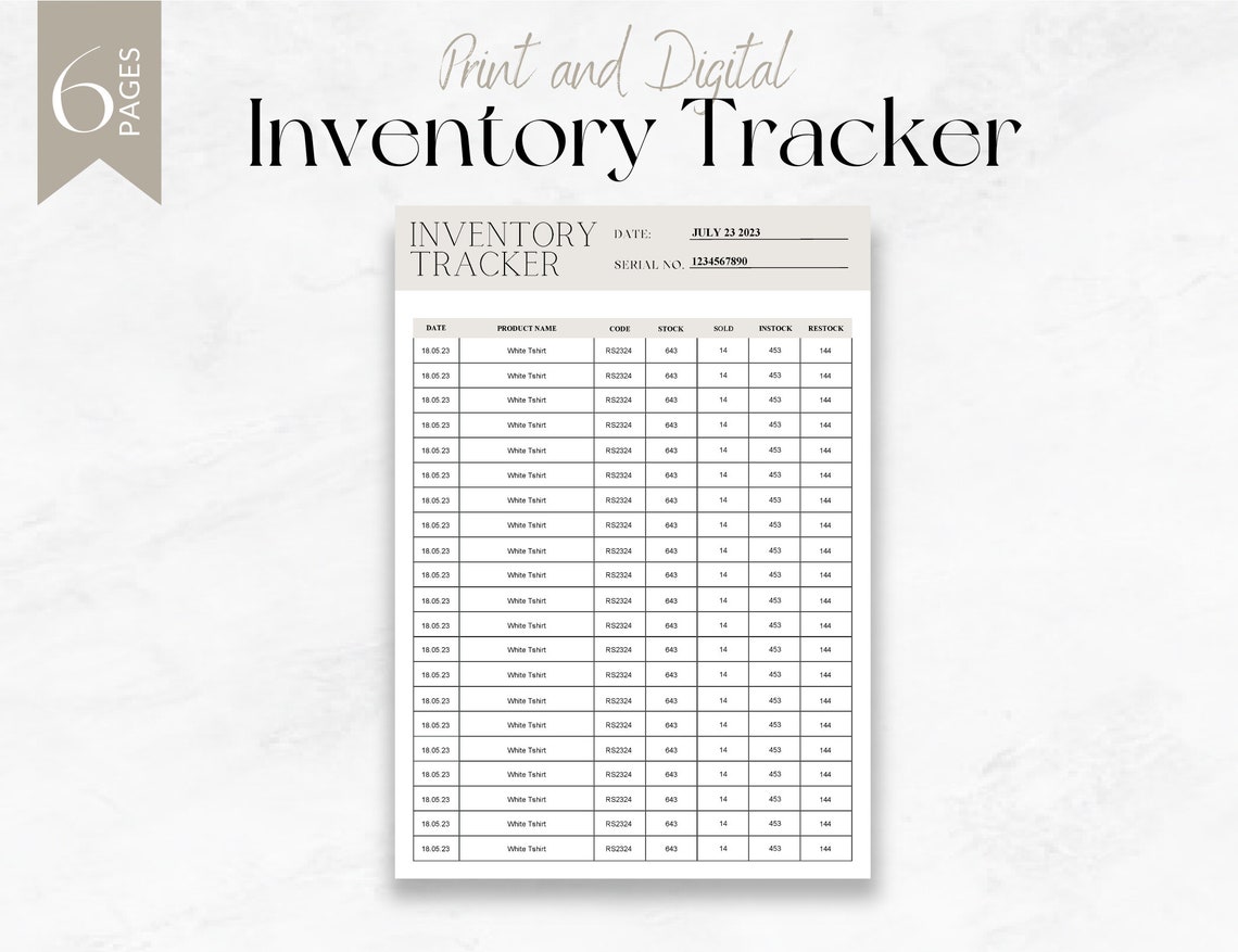 Track Inventory for Small Business, Inventory Tracker, Inventory Log ...