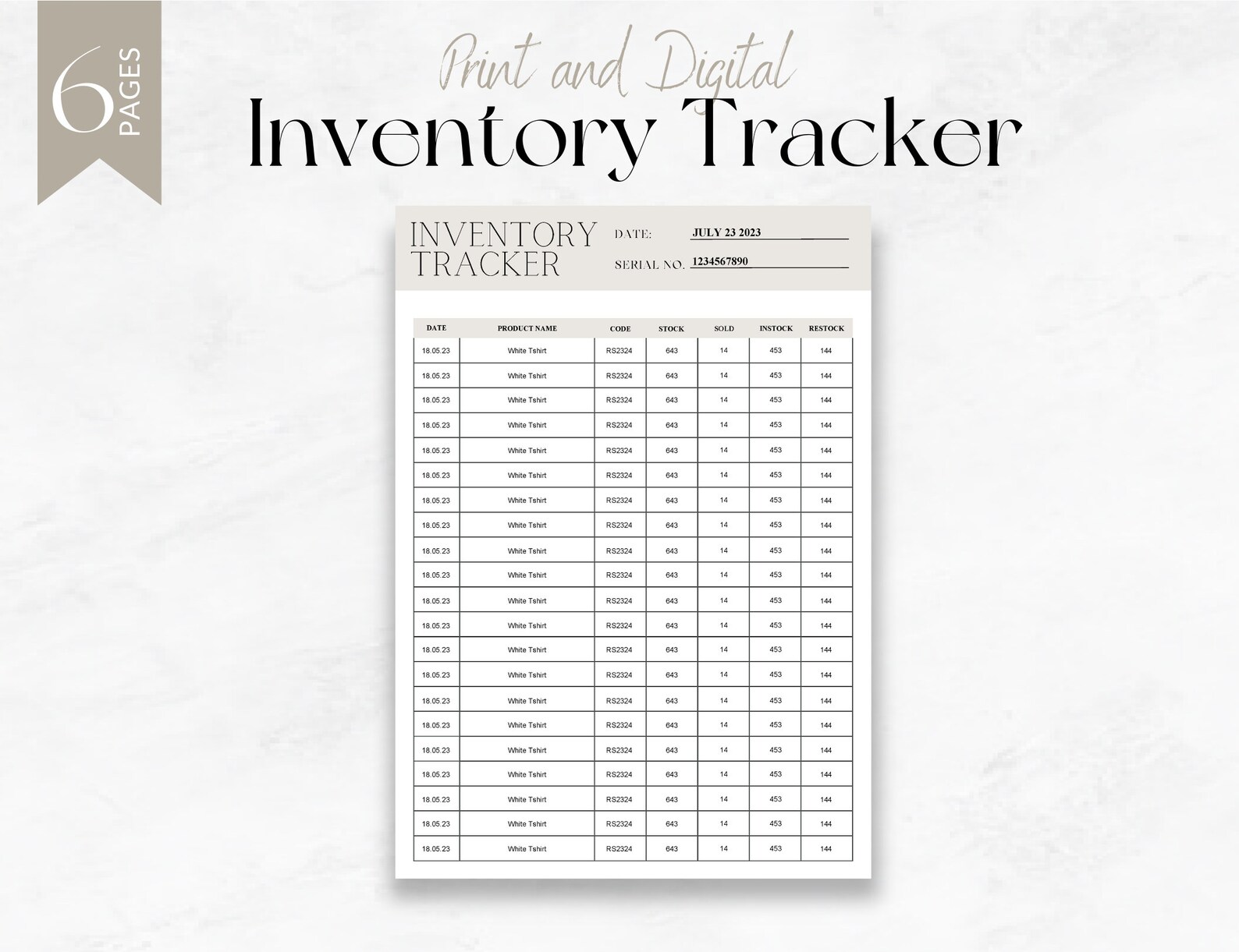 Track Inventory for Small Business, Inventory Tracker, Inventory Log ...