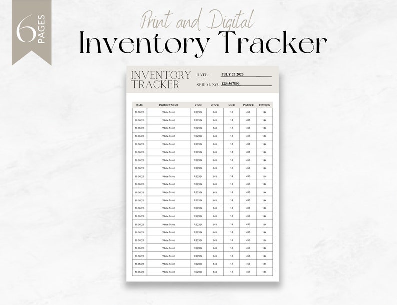 Track Inventory for Small Business, Inventory Tracker, Inventory Log ...