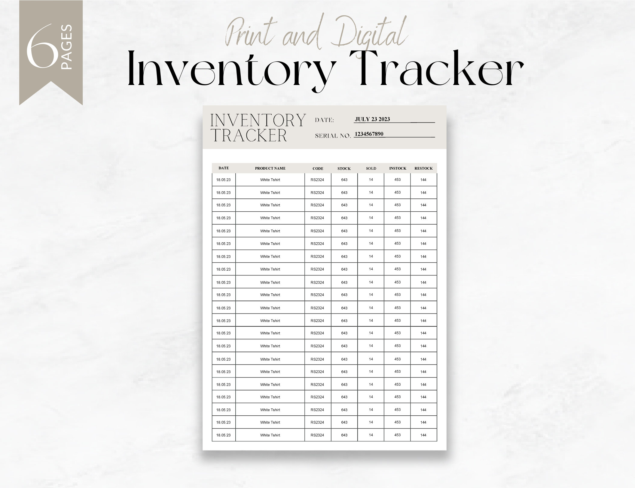 Track Inventory for Small Business, Inventory Tracker, Inventory Log ...