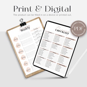 Cleaning Schedule Bundle, Printable Cleaning Checklist, Annual ...