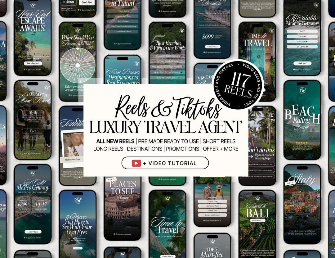 Travel Agent Instagram Reels Videos, Luxury Social Media Video ...