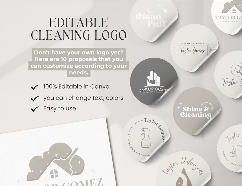 Cleaning Business Bundle: Editable Forms, Logo, Social Media (digital ...