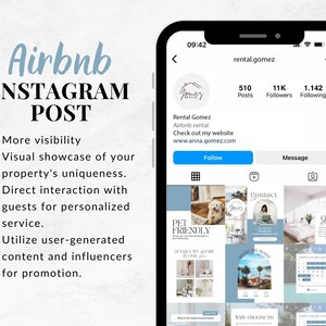 Airbnb Instagram Post Template | Editable VRBO Social Media Template ...