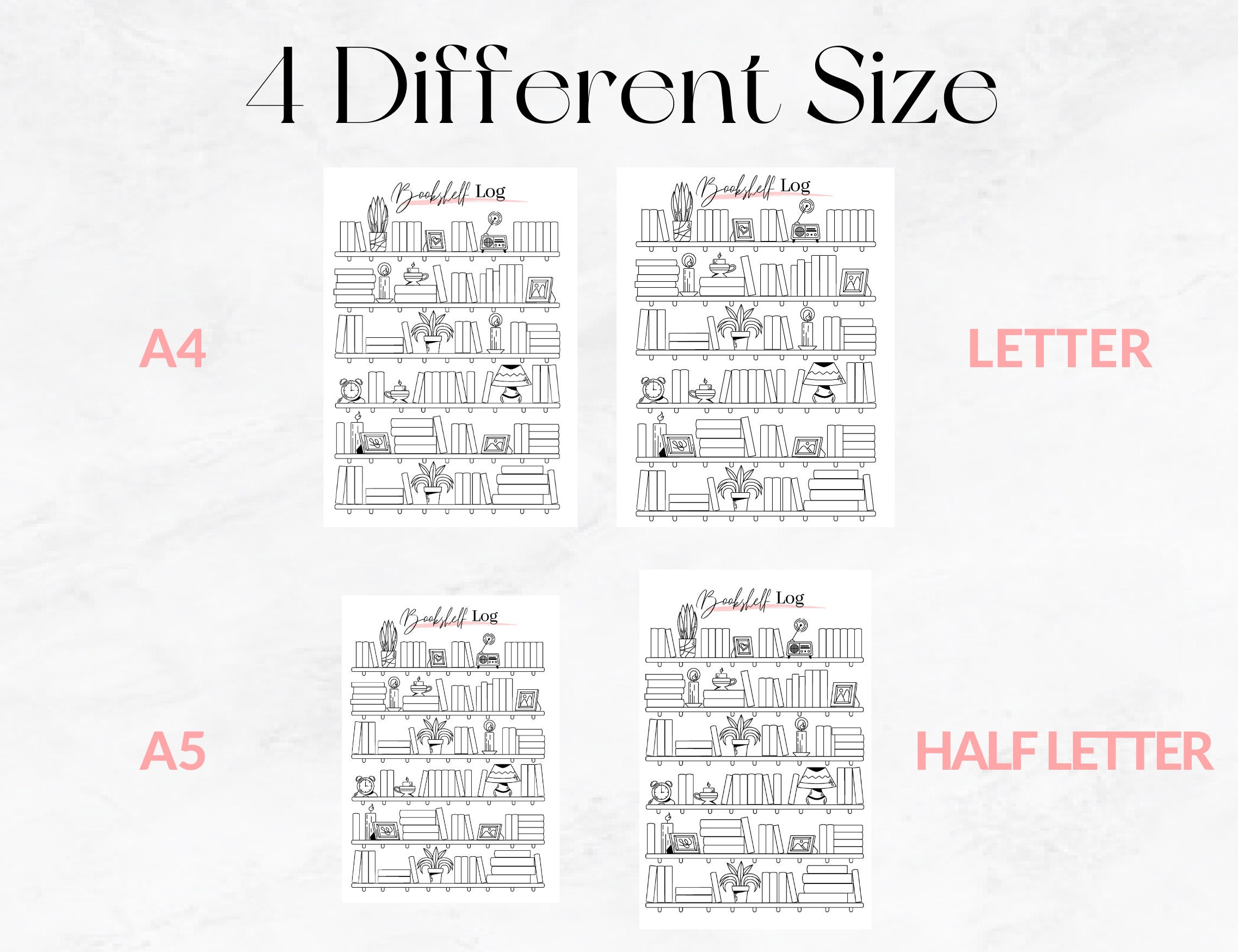 Book Tracker Printable Summer Reading Log Bookshelf Reading - Etsy