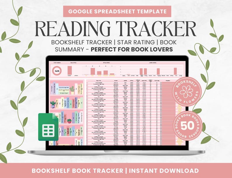 Reading Log: Google Sheets Book Tracker (digital Download) - Etsy