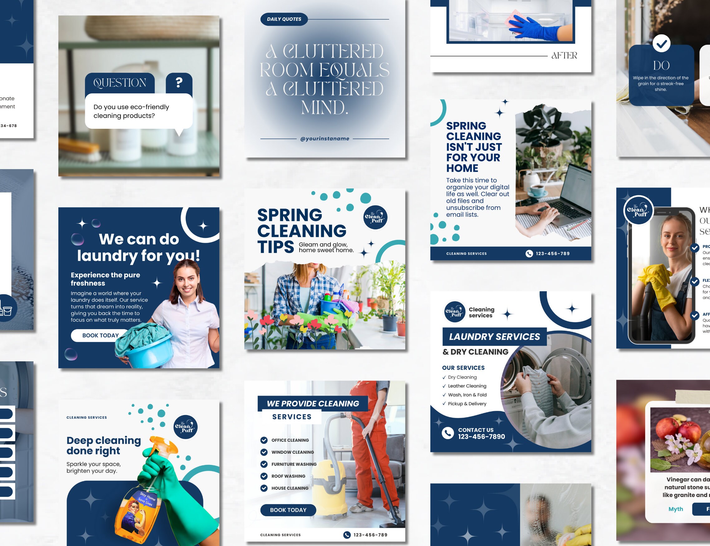 Cleaning Business Instagram Templates: Social Media Posts (canva ...