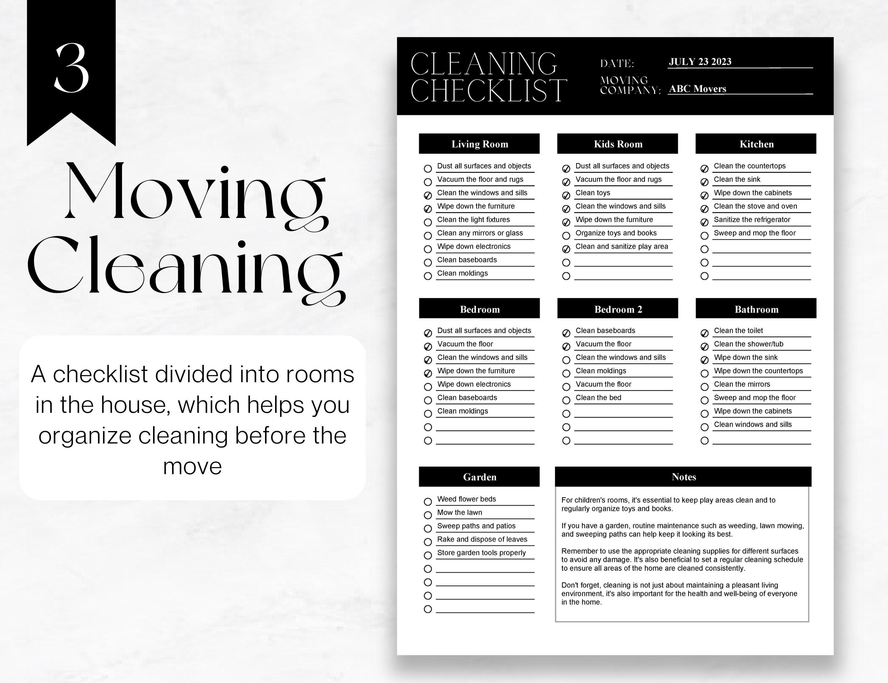 Printable Moving Checklist Moving Real Estate Flyer Home Cleaning