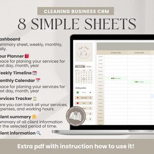 Cleaning Business CRM: Client & Task Tracker Google Sheets Template ...