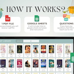Digital Book Tracker: Reading Journal on Google Sheets (digital ...