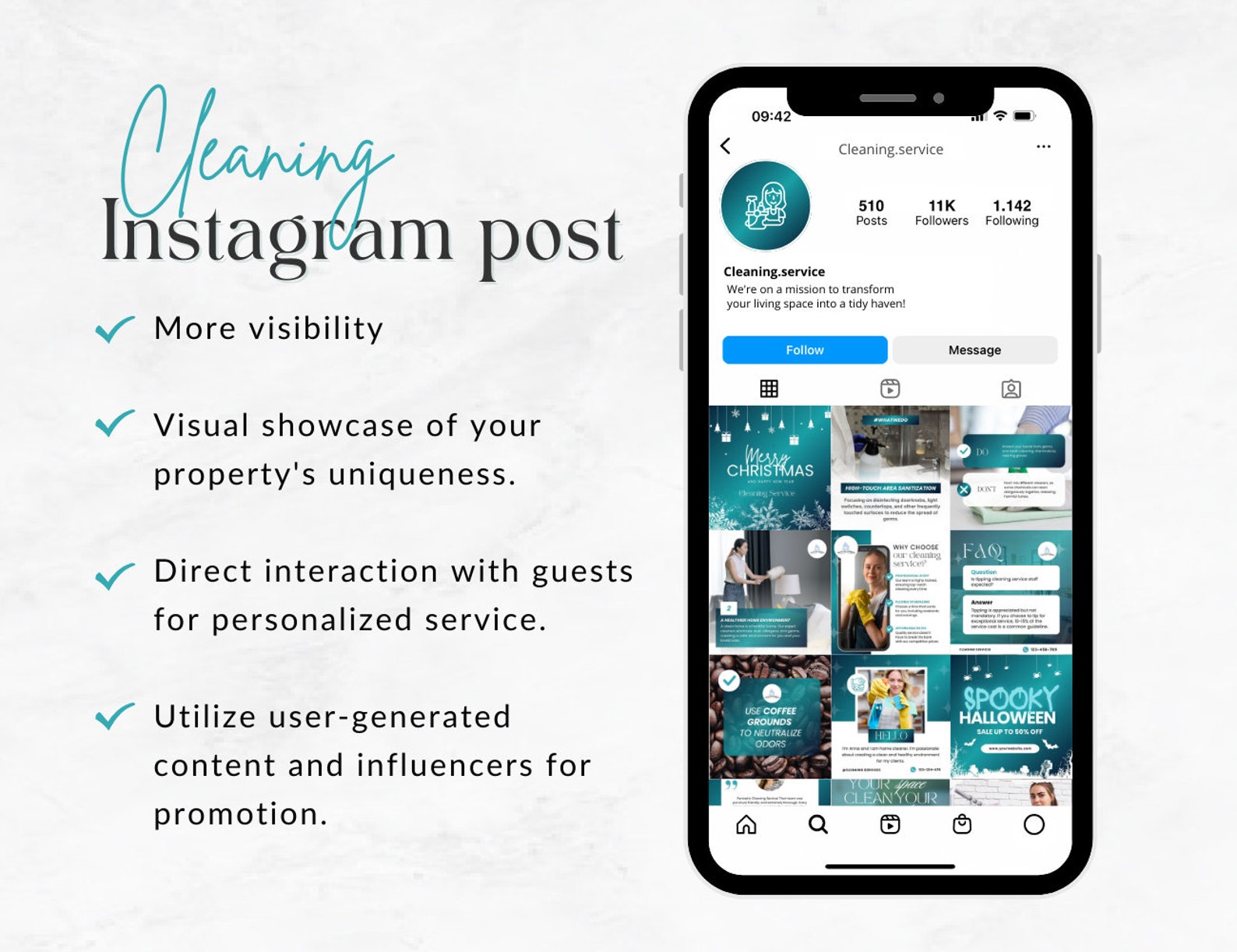 Cleaning Business Instagram Templates, Cleaning Service Instagram Post ...