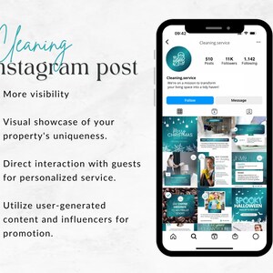 Cleaning Business Instagram Templates: Social Media Posts (160 Pages ...