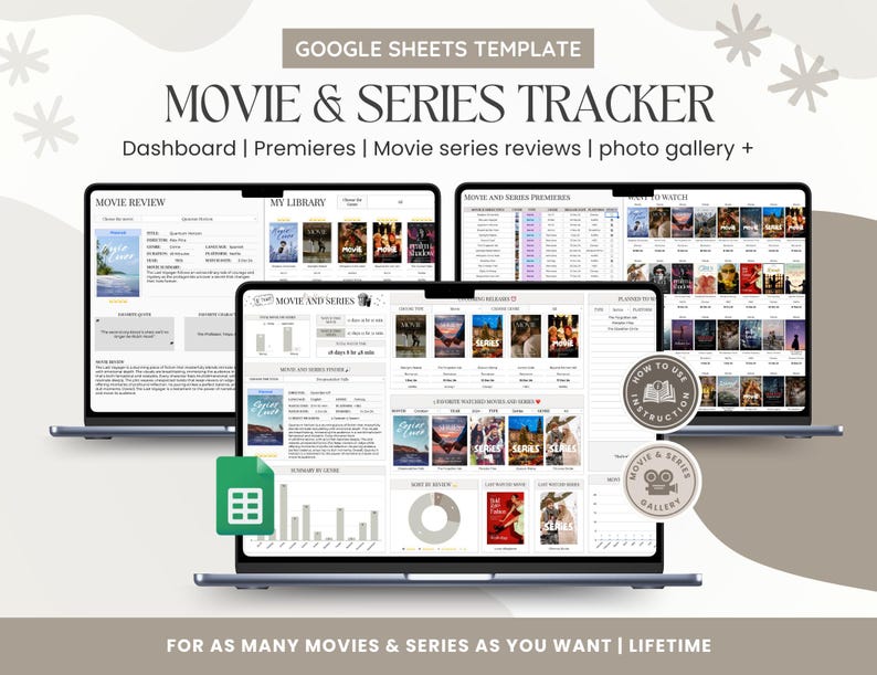 Movie & Series Tracker: Google Sheets Planner (digital Download) - Etsy