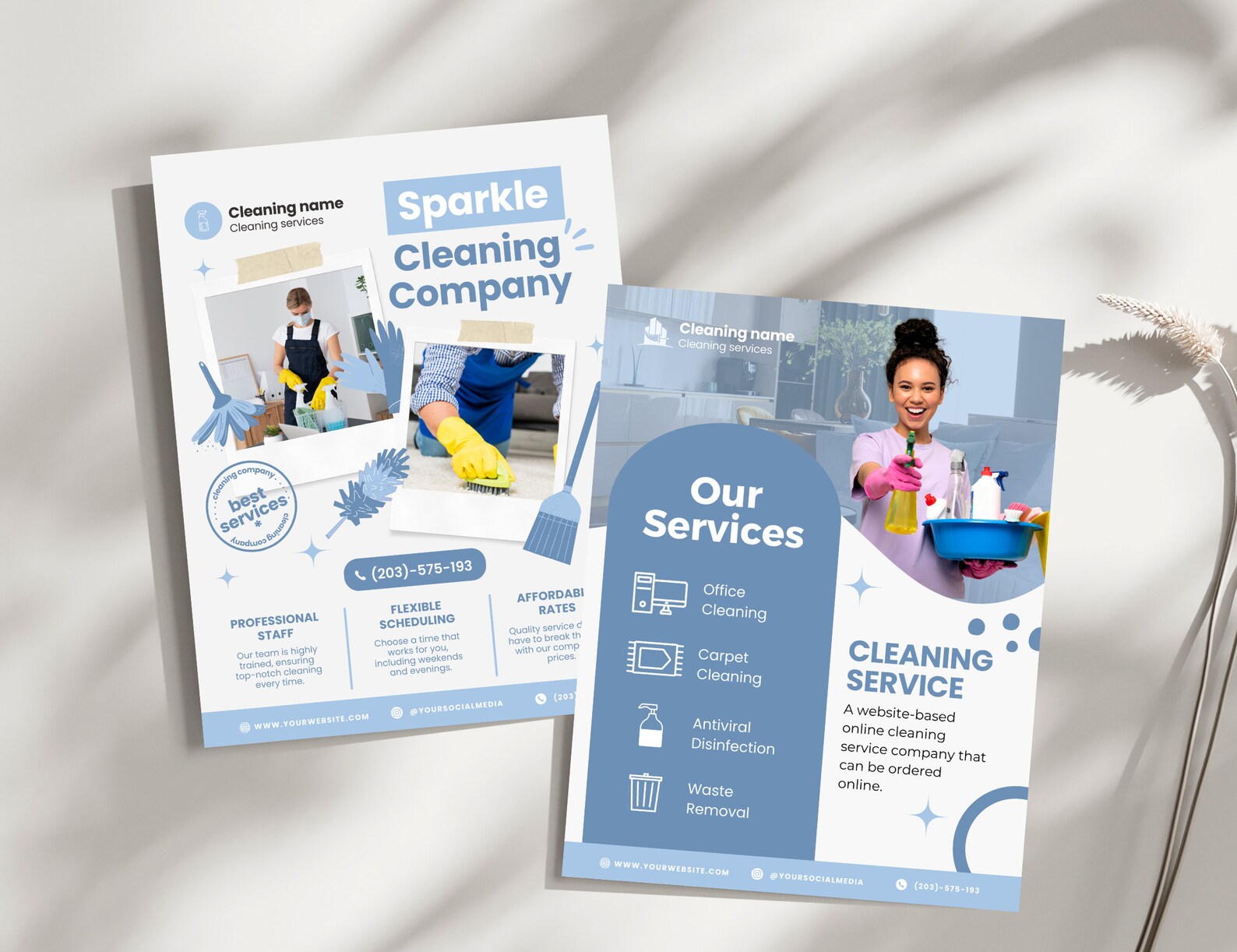 Cleaning Business Flyer Bundle Printable Cleaning Services House ...