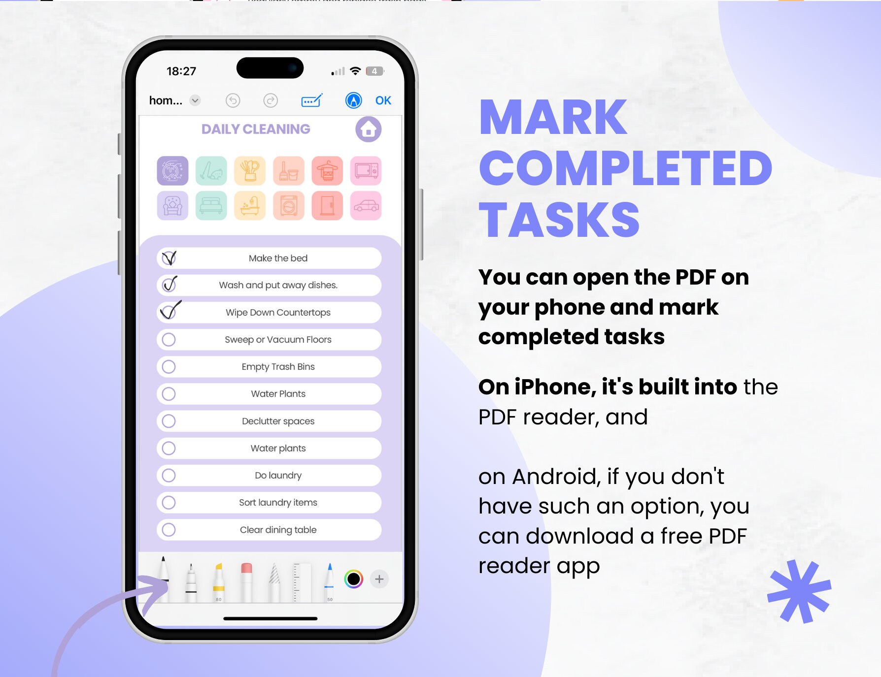 Digital Cleaning Schedule, Interactive Cleaning Checklist, Household ...