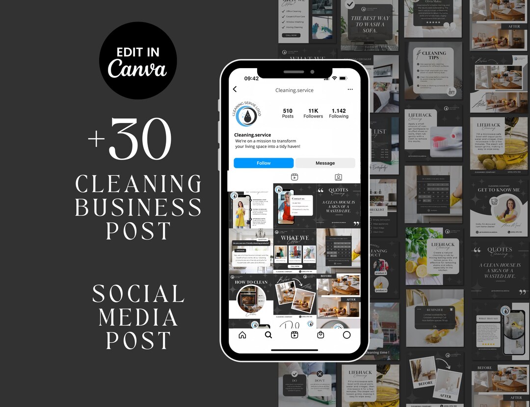 Cleaning Business Instagram Template | Cleaning Service | Commercial ...