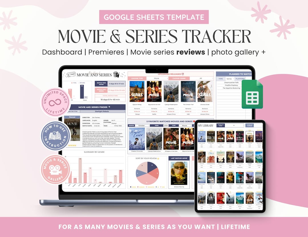 Movie & Series Tracker: Google Sheets Template (digital Download) - Etsy