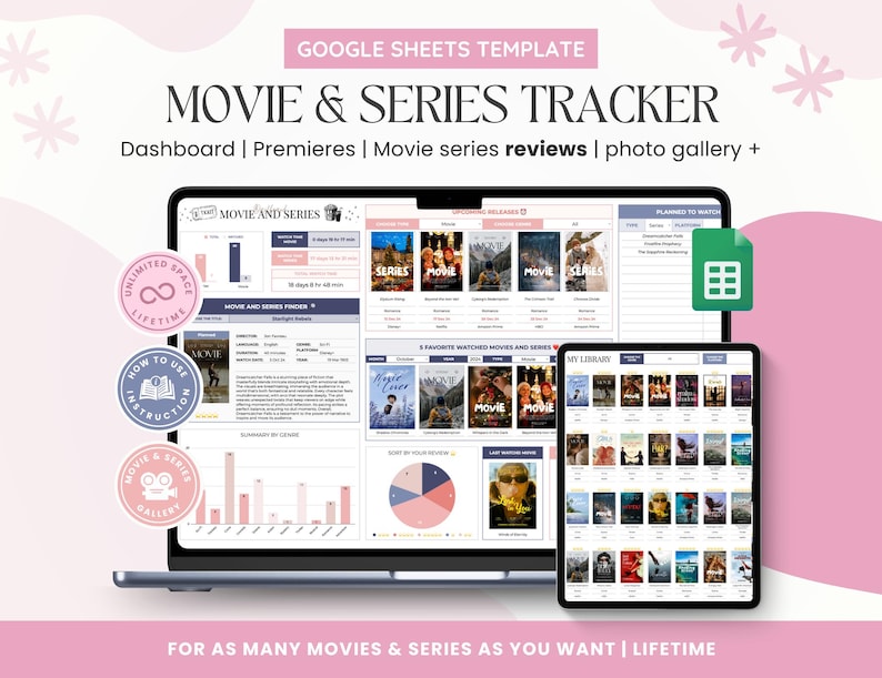 Movie & Series Tracker: Google Sheets Template (digital Download) - Etsy