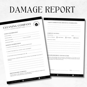 Cleaning Business Forms Bundle: Editable Service Contract (digital ...