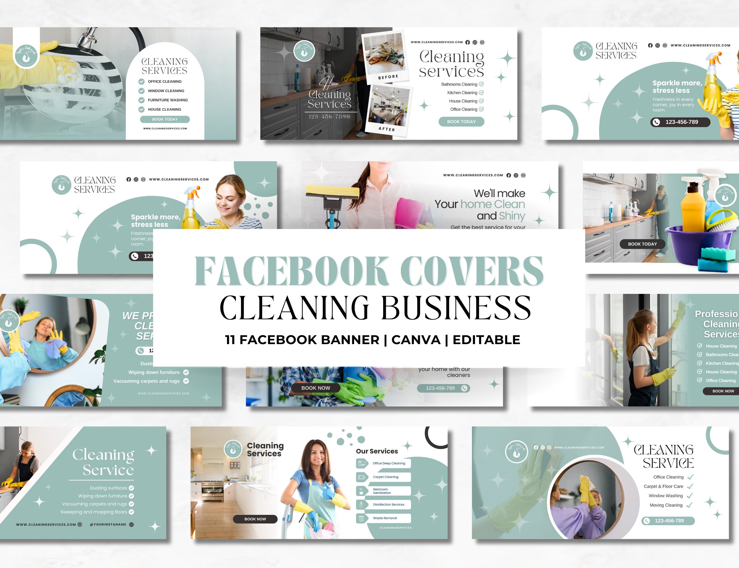 Cleaning Business Facebook Cover Photo Bundle Cleaning Services ...